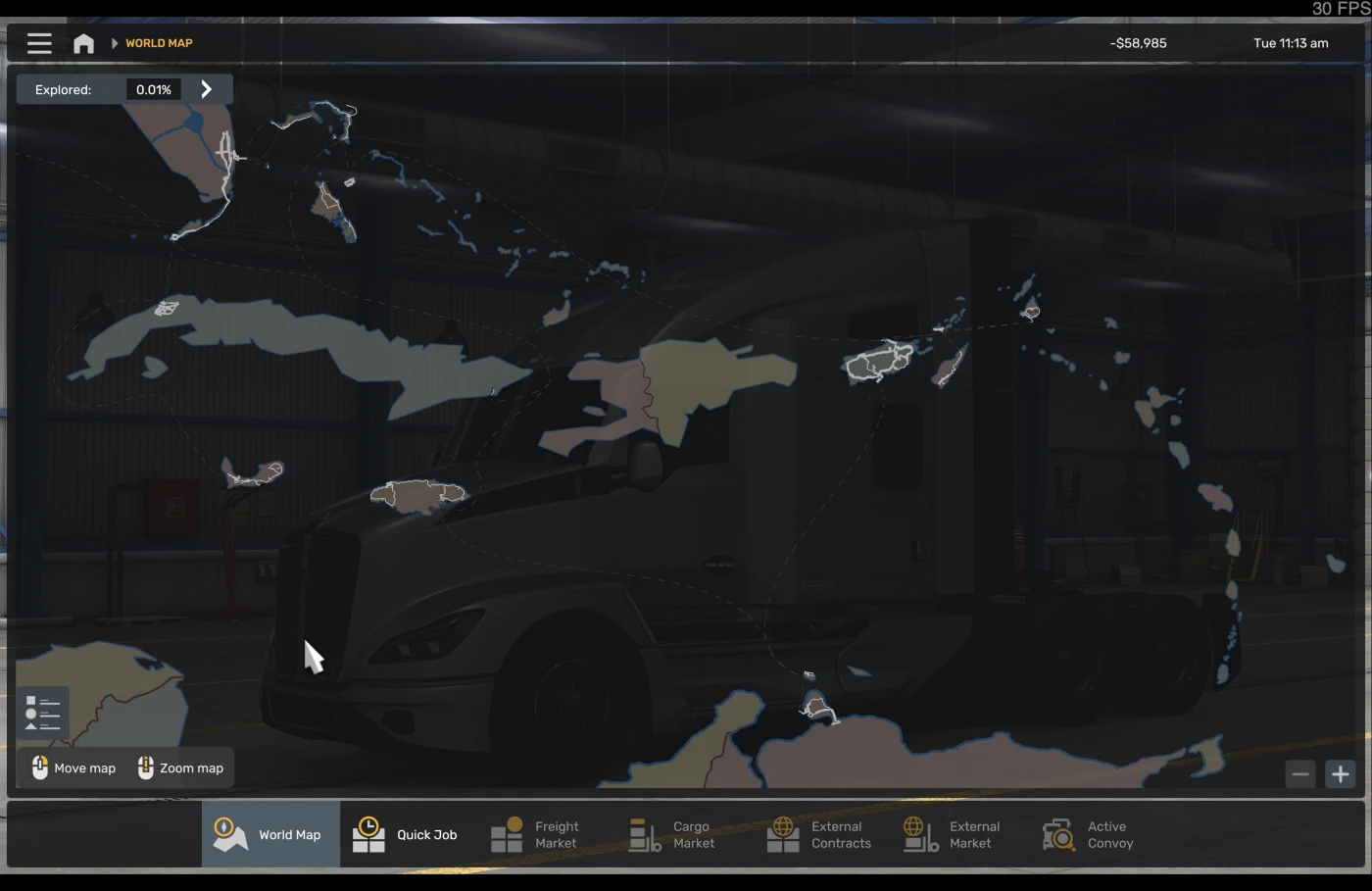 Americas Colored Background Map for ATS for American Truck Simulator ...