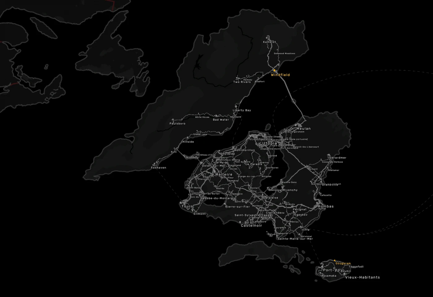 ETS2 Global Background Map - Dark Grand Utopia+ for Euro Truck ...