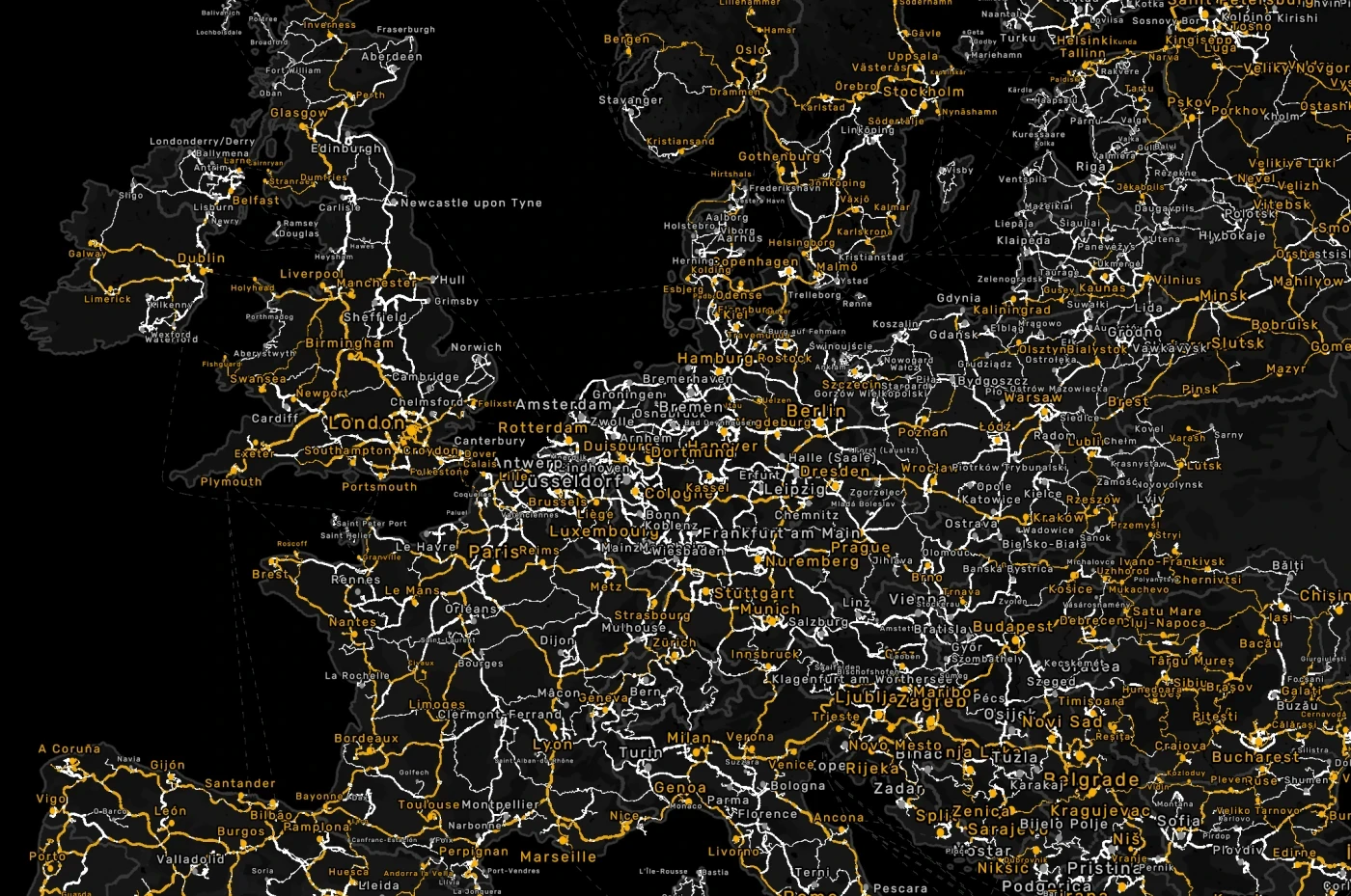 ETS2 Global Background Map - Dark Grand Utopia+ for Euro Truck ...