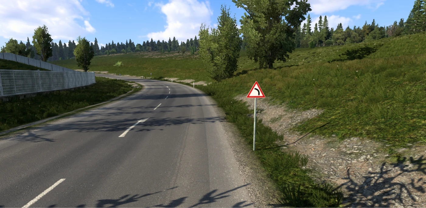 More realistic road signs for Euro Truck Simulator 2 - TruckyMods