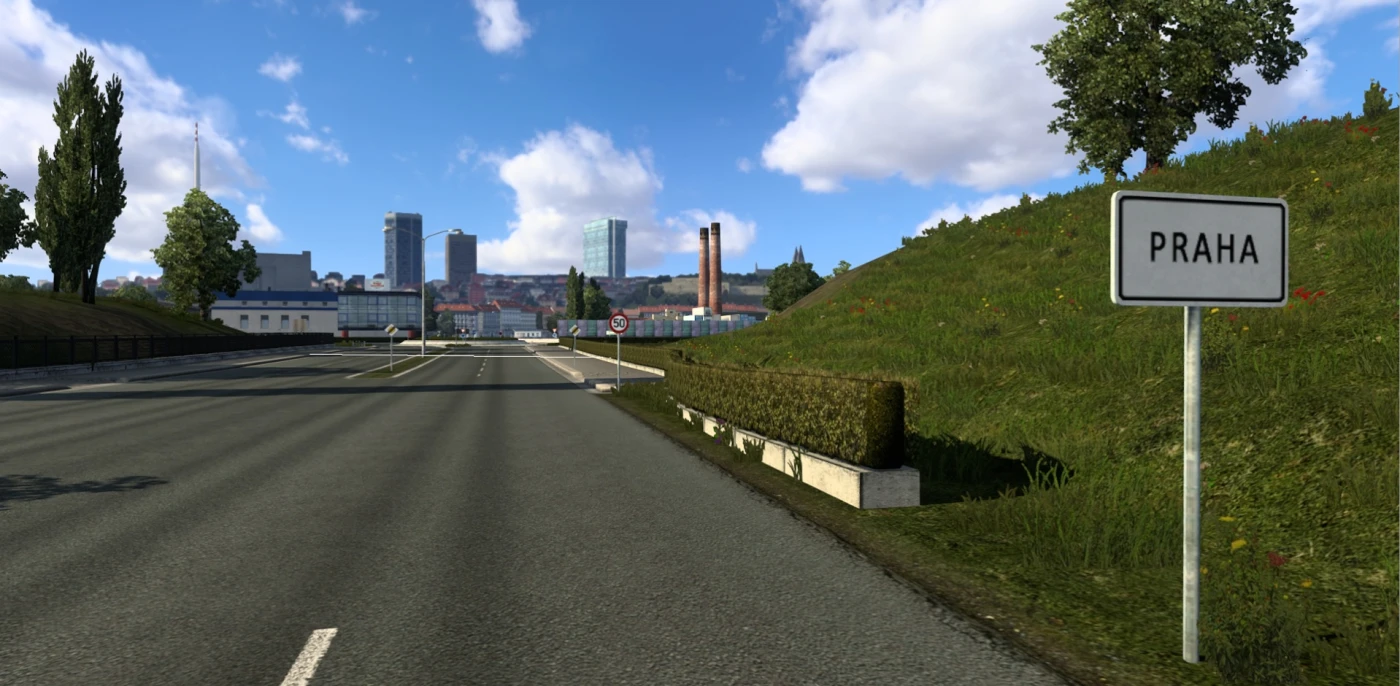 More realistic road signs for Euro Truck Simulator 2 - TruckyMods