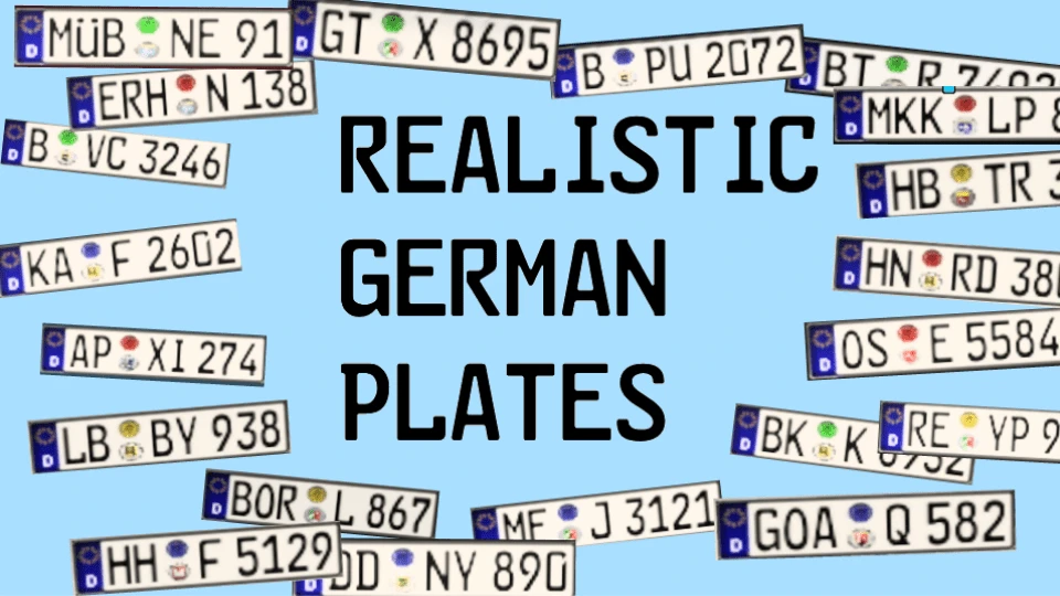 Realistic German License Plates for Euro Truck Simulator 2 - TruckyMods
