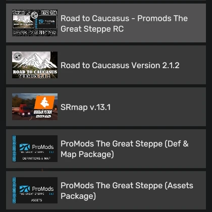 Road to Caucasus + ProMods The Great Steppe Road Connector for Euro Truck Simulator 2 - TruckyMods