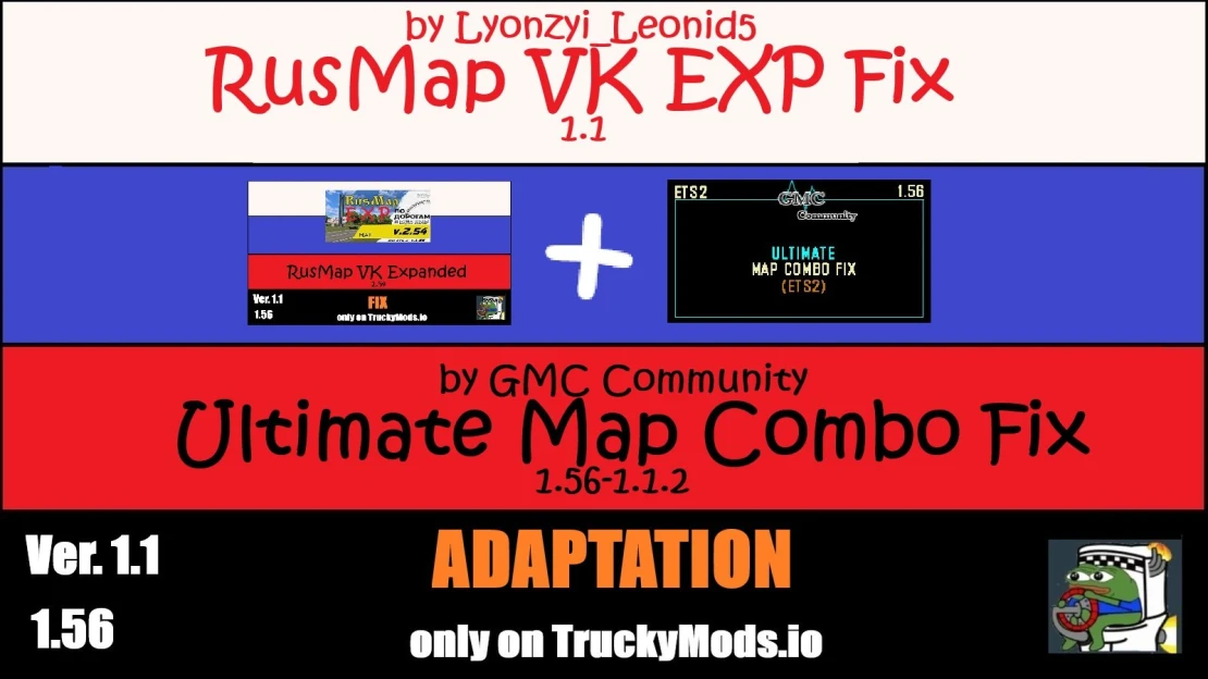 RusMap VK Exp Fix - Ultimate Map Combo Fix Adaptation for Euro Truck Simulator 2 - TruckyMods
