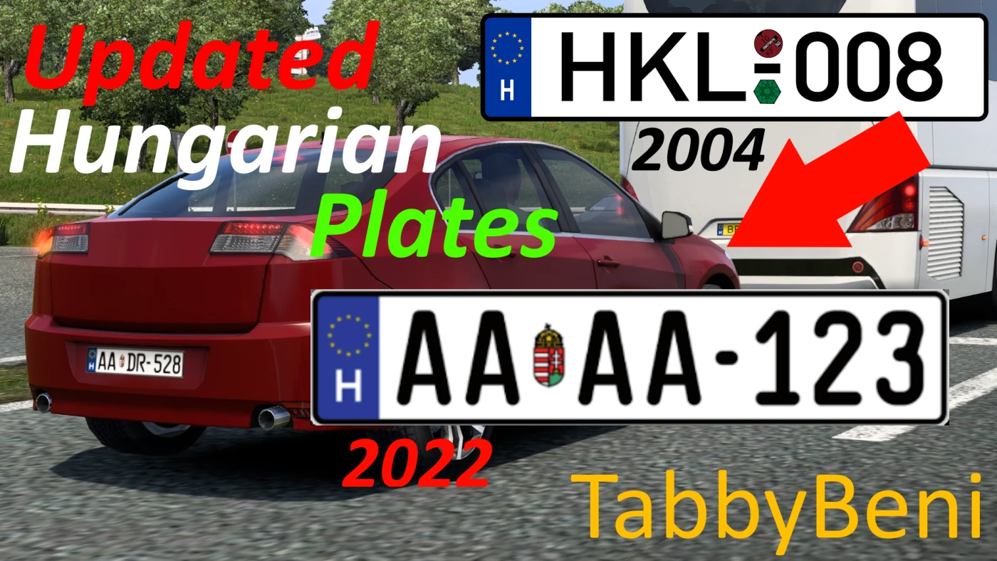 Updated Hungarian Plates for Euro Truck Simulator 2 - TruckyMods