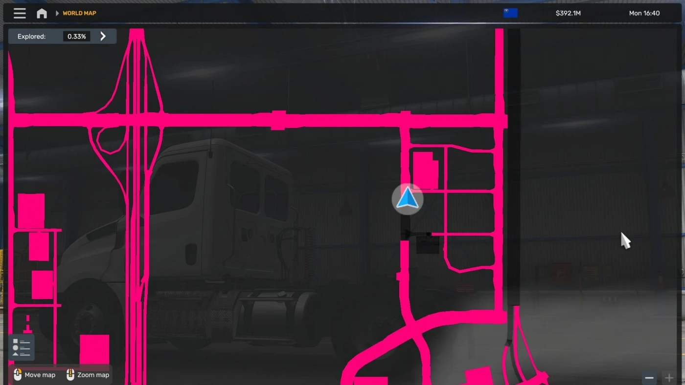 100% map exploration helper for American Truck Simulator - TruckyMods