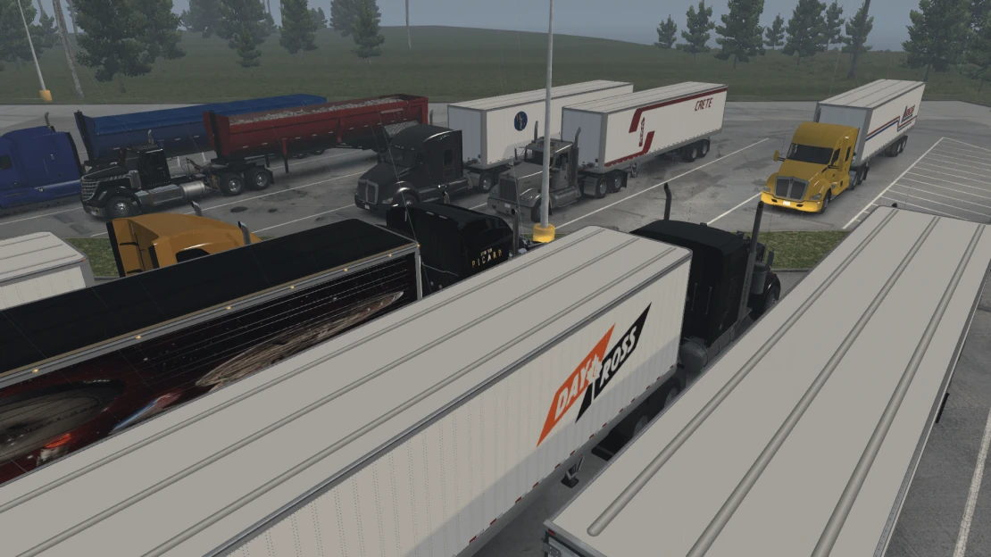 AI trailers for American Truck Simulator - TruckyMods