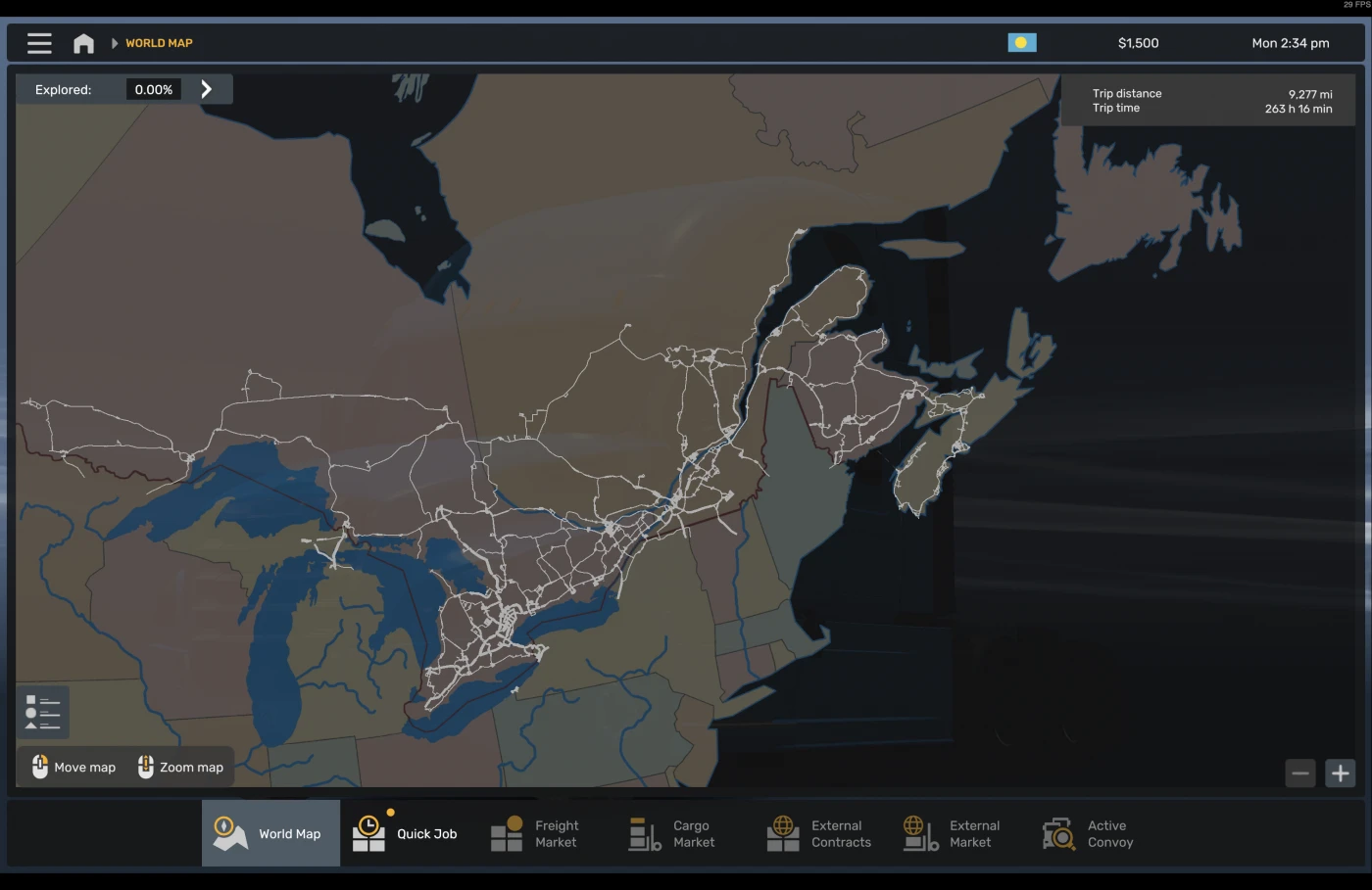 Americas Colored Background Map for ATS for American Truck Simulator ...