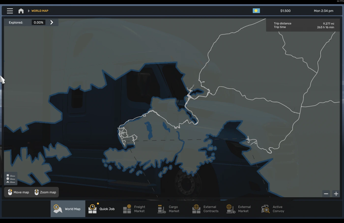 Americas Colored Background Map for ATS for American Truck Simulator ...