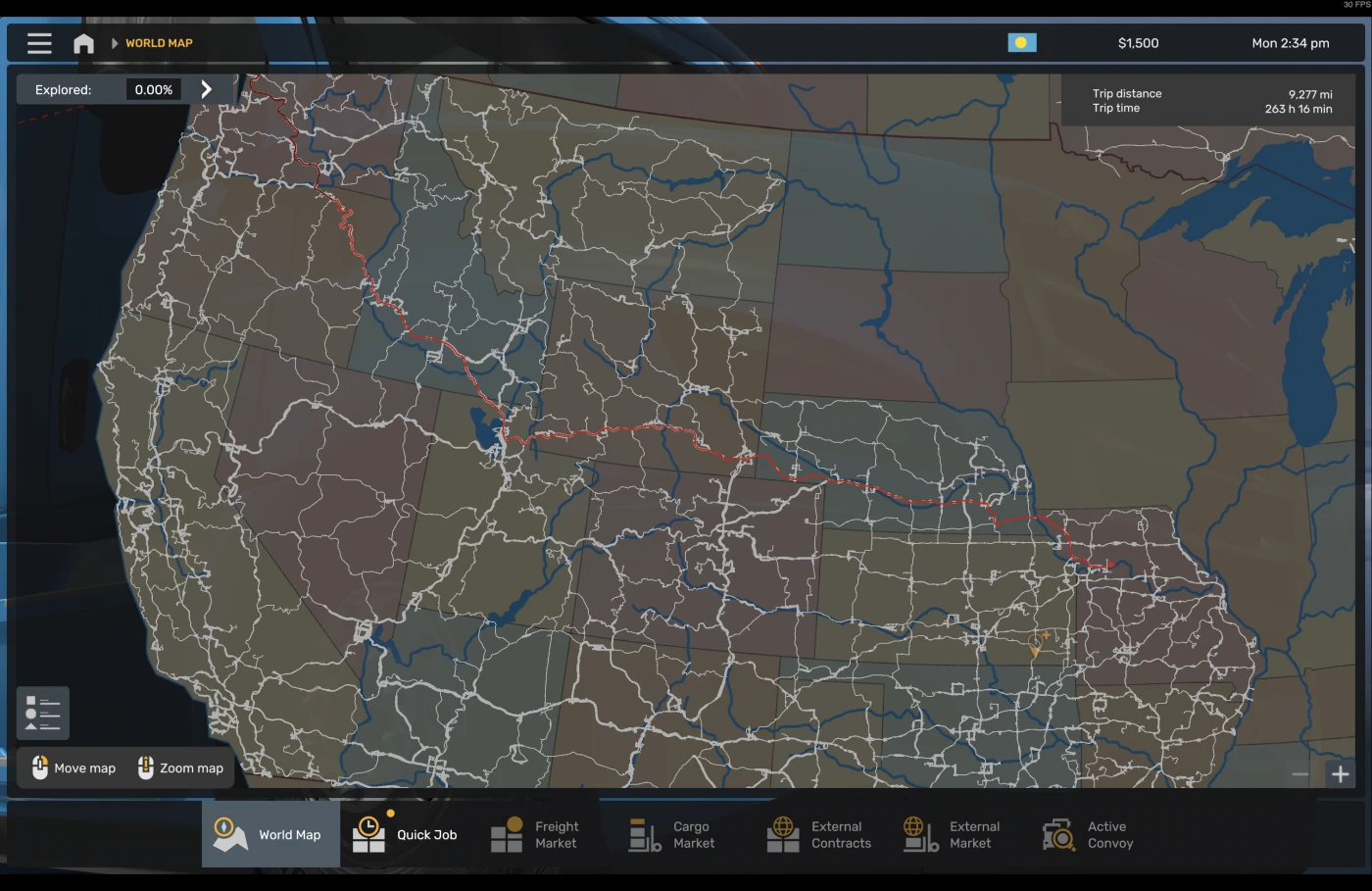 Americas Colored Background Map for ATS for American Truck Simulator ...