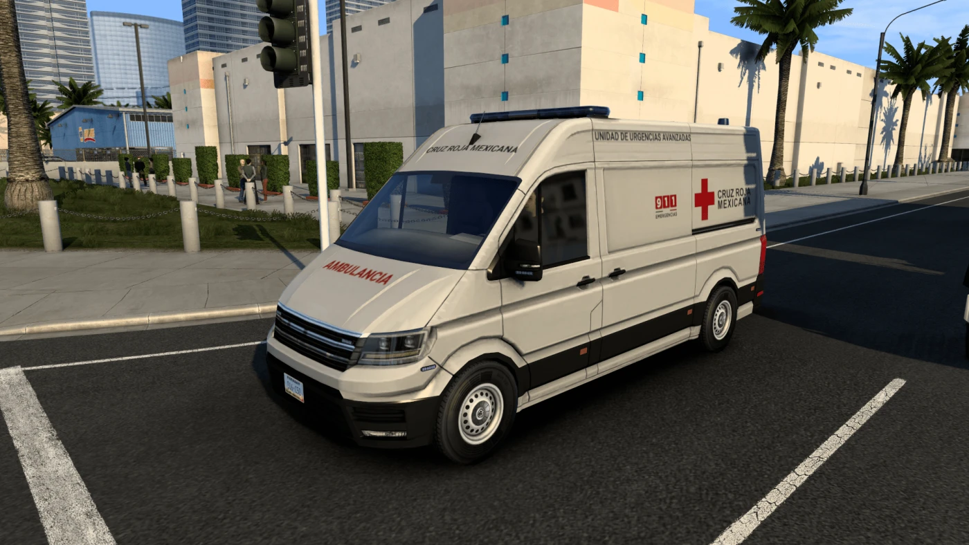 ATS emergency vehicles pack for American Truck Simulator - TruckyMods