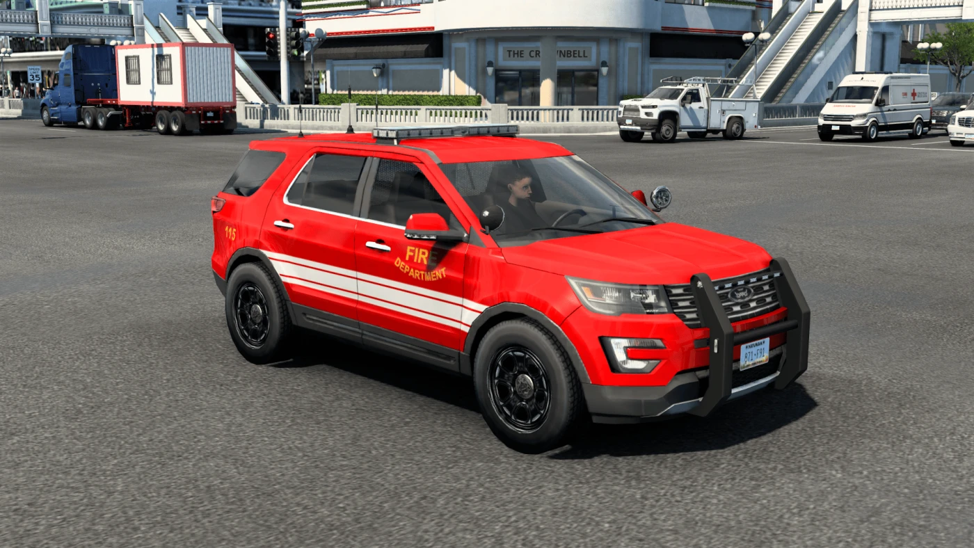 ATS emergency vehicles pack for American Truck Simulator - TruckyMods