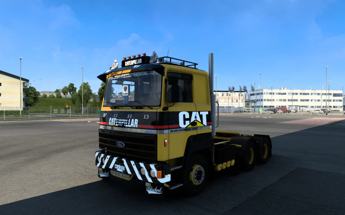 CAT Ford Transcontinental for Euro Truck Simulator 2 - TruckyMods