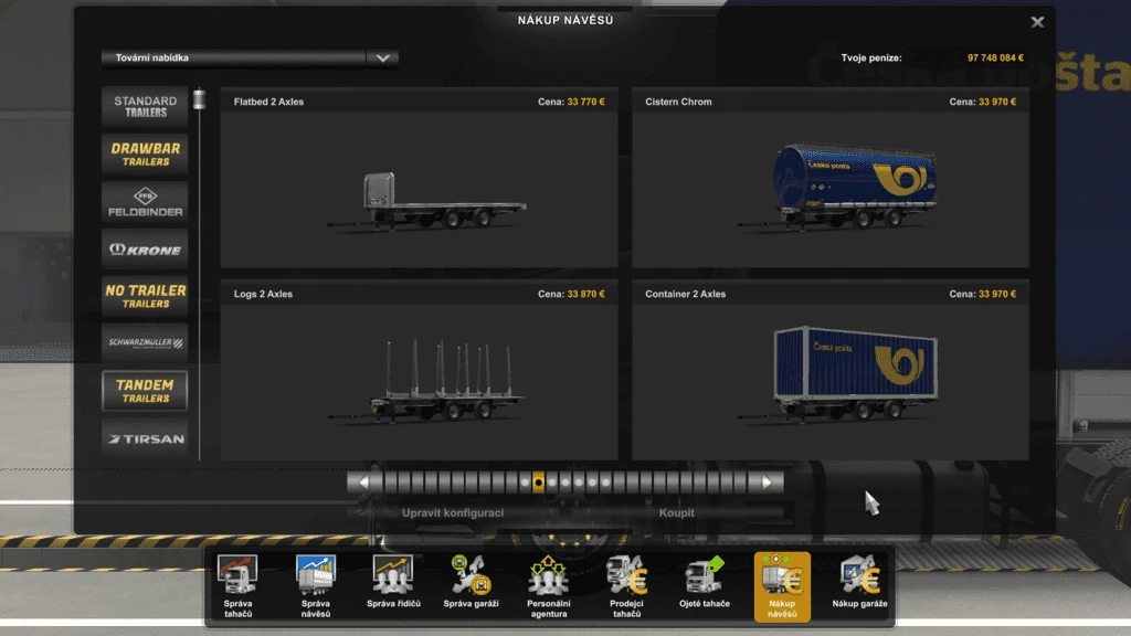 Česká pošta Skin Budle ETS2 for Euro Truck Simulator 2 - TruckyMods