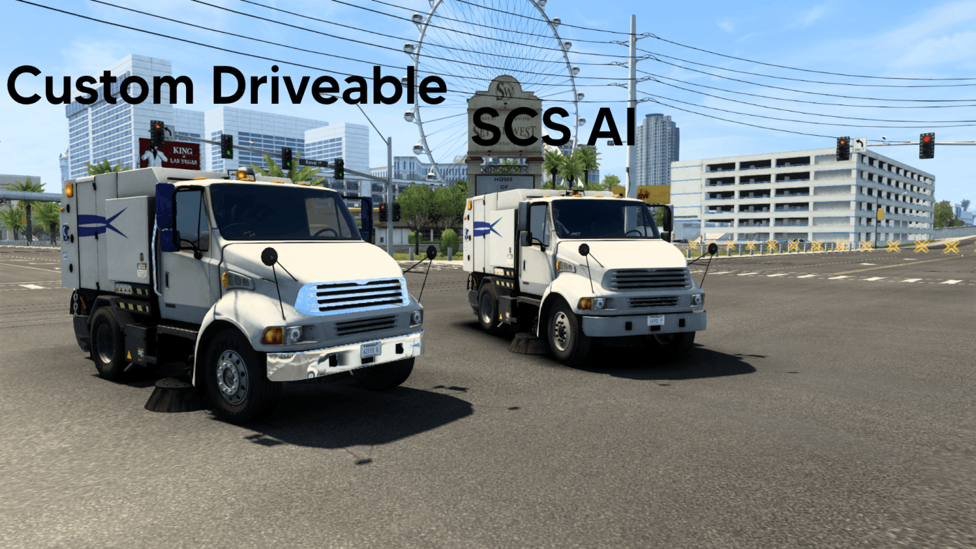 Driveable Street Sweeper for American Truck Simulator - TruckyMods
