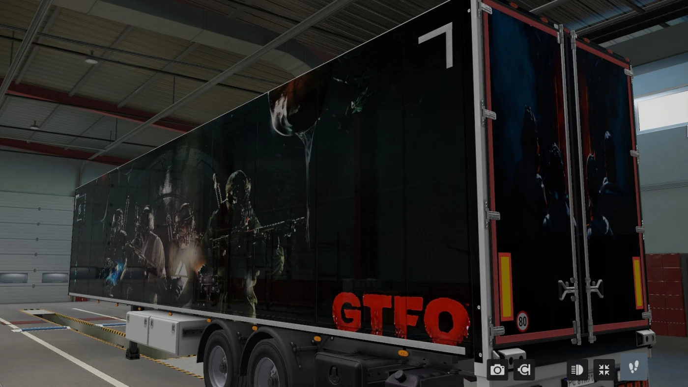 Euro Truck Simulator 2 with GTFO Trailer Paint Job for Euro Truck ...
