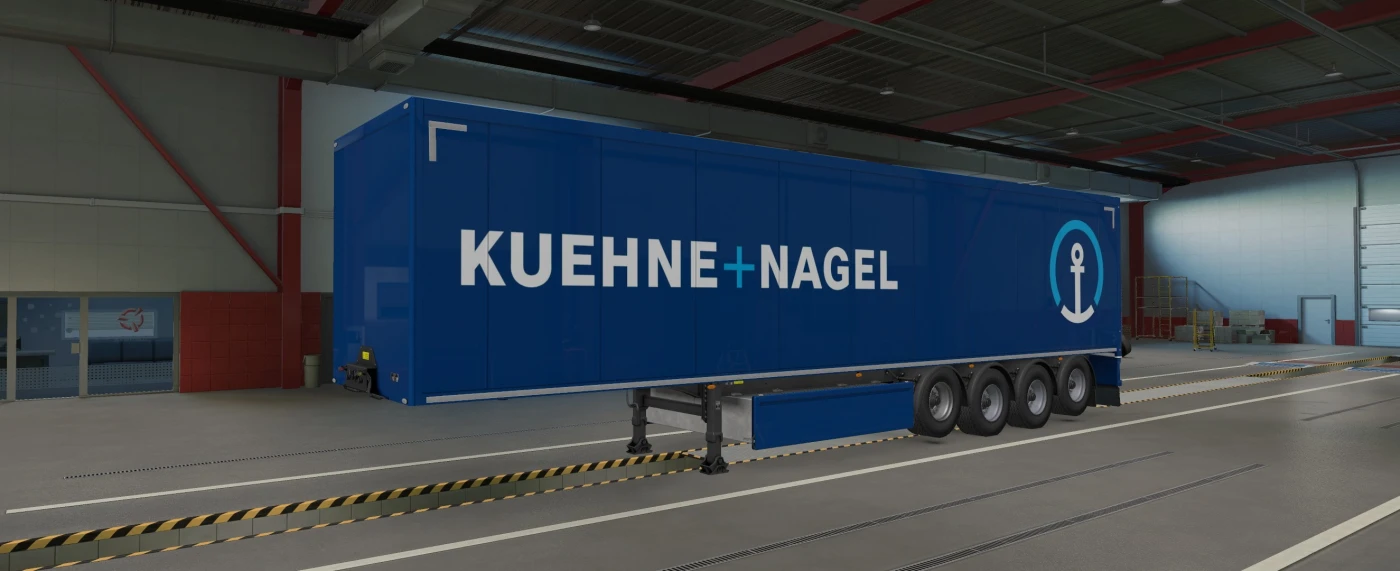 Kuehne + Nagel Trailer - SCS trailers + Krone + AI for Euro Truck Simulator 2 - TruckyMods