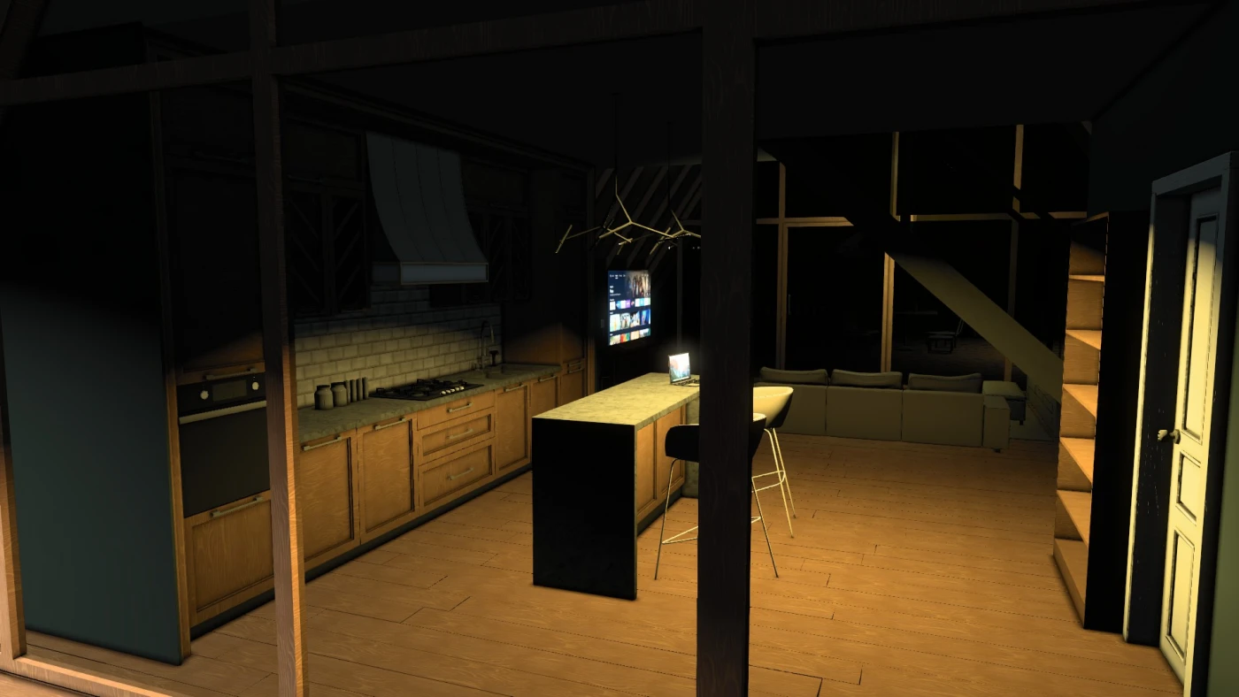 Washington Lake cabin (A-Frame) for American Truck Simulator - TruckyMods