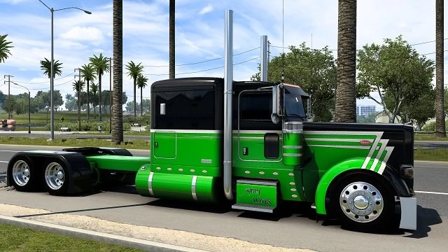 Night Moves skin for John Ruda's Peterbilt 389 Flat Top for American Truck Simulator - TruckyMods