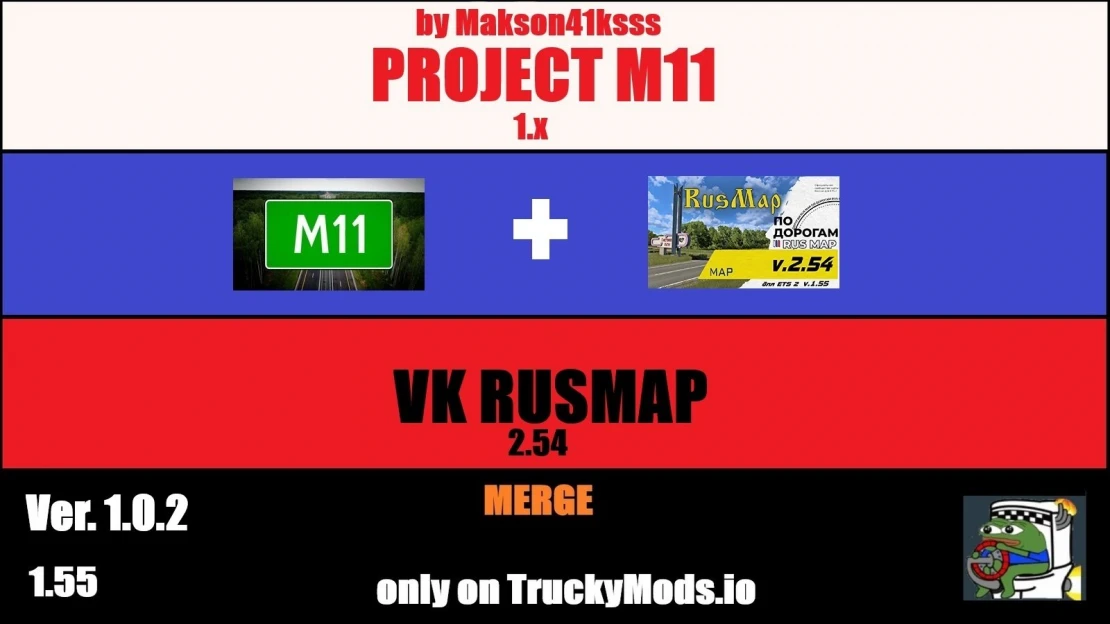 Project M11 - VK Rusmap Merge for Euro Truck Simulator 2 - TruckyMods