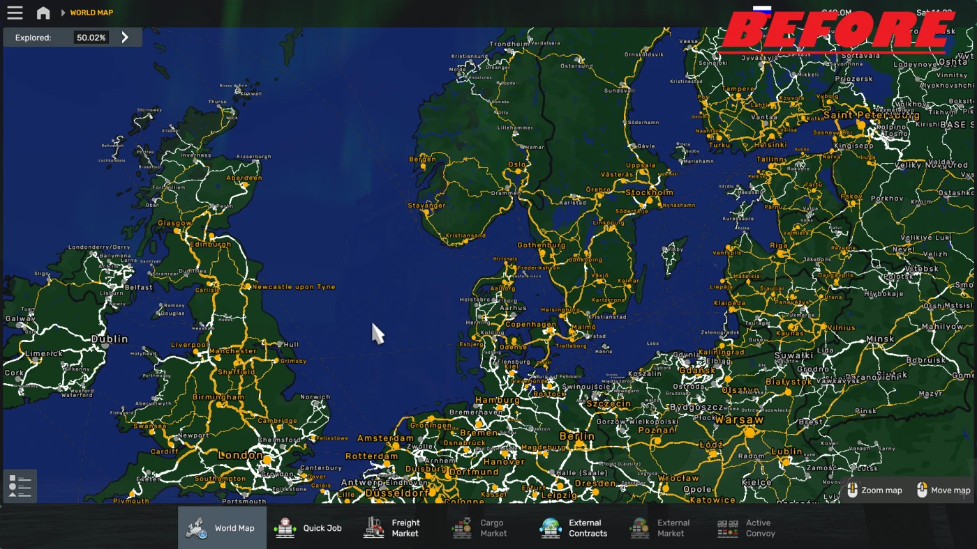 ProMods city names sizes & positions adjuster for Euro Truck Simulator 2 - TruckyMods