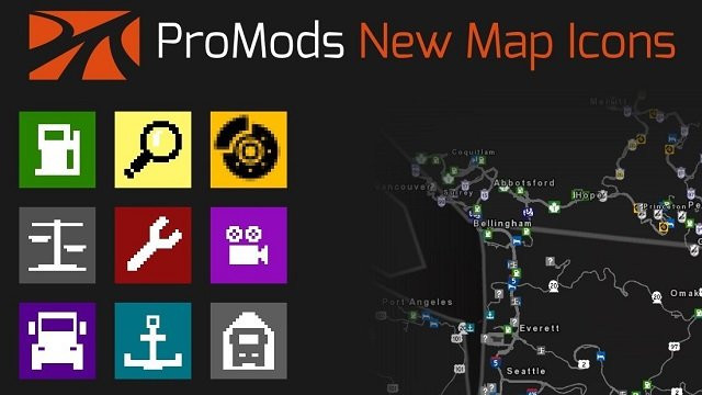 ProMods New Map Icons ATS for American Truck Simulator - TruckyMods