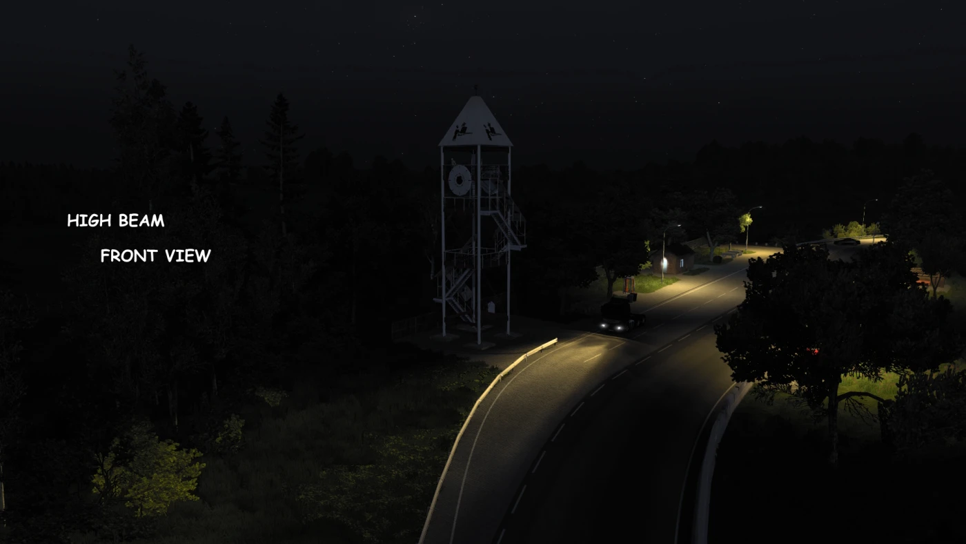 Realistic Yellow Headlight Mod for Euro Truck Simulator 2 - TruckyMods