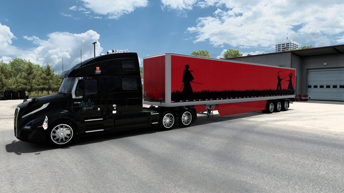 Ronin Theme Trailer for American Truck Simulator - TruckyMods