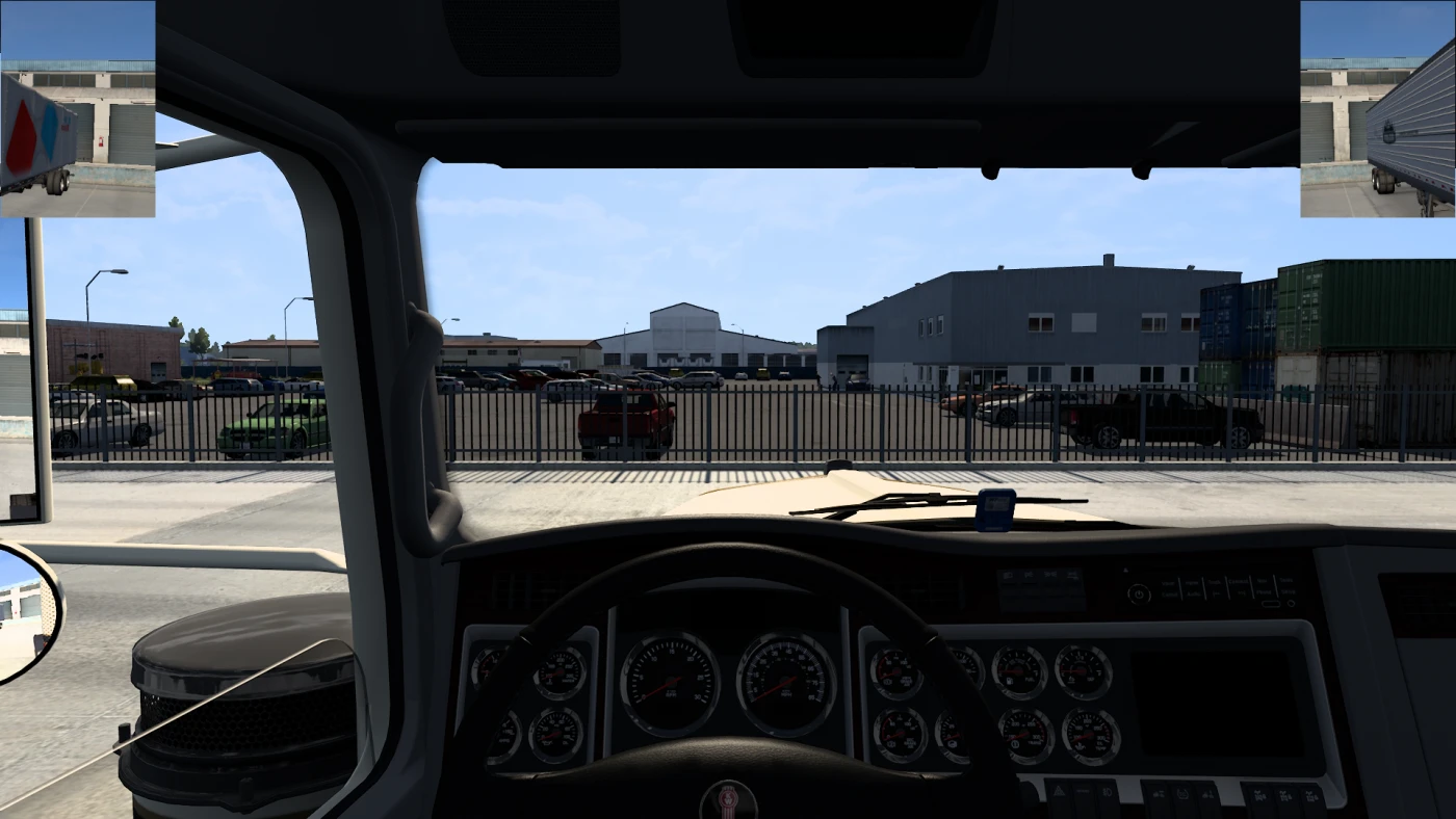 Small Hud Mirrors for American Truck Simulator - TruckyMods