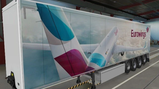 Trailer Eurowings - SCS trailers + Krone + AI for Euro Truck Simulator ...